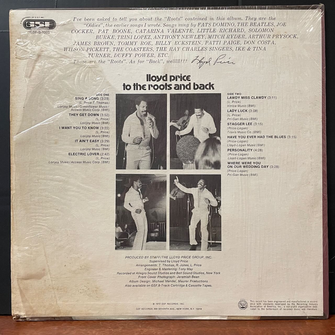 TO THE ROOTS AND BACK/LLOYD PRICE/中古レコード通販 SOUL CLAP（ソウルクラップ）